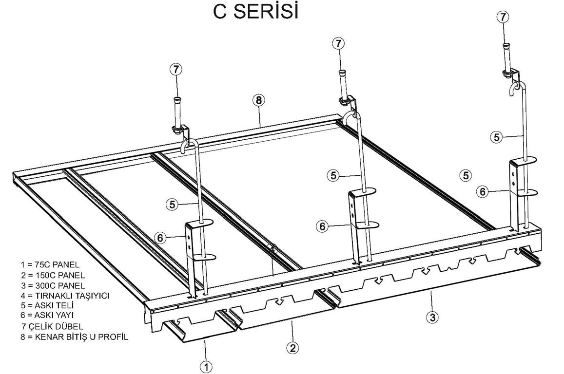 50+ Asma Tavan Plan Kesit Detay Ücretsiz Dwg İndir - Proje Mimarı